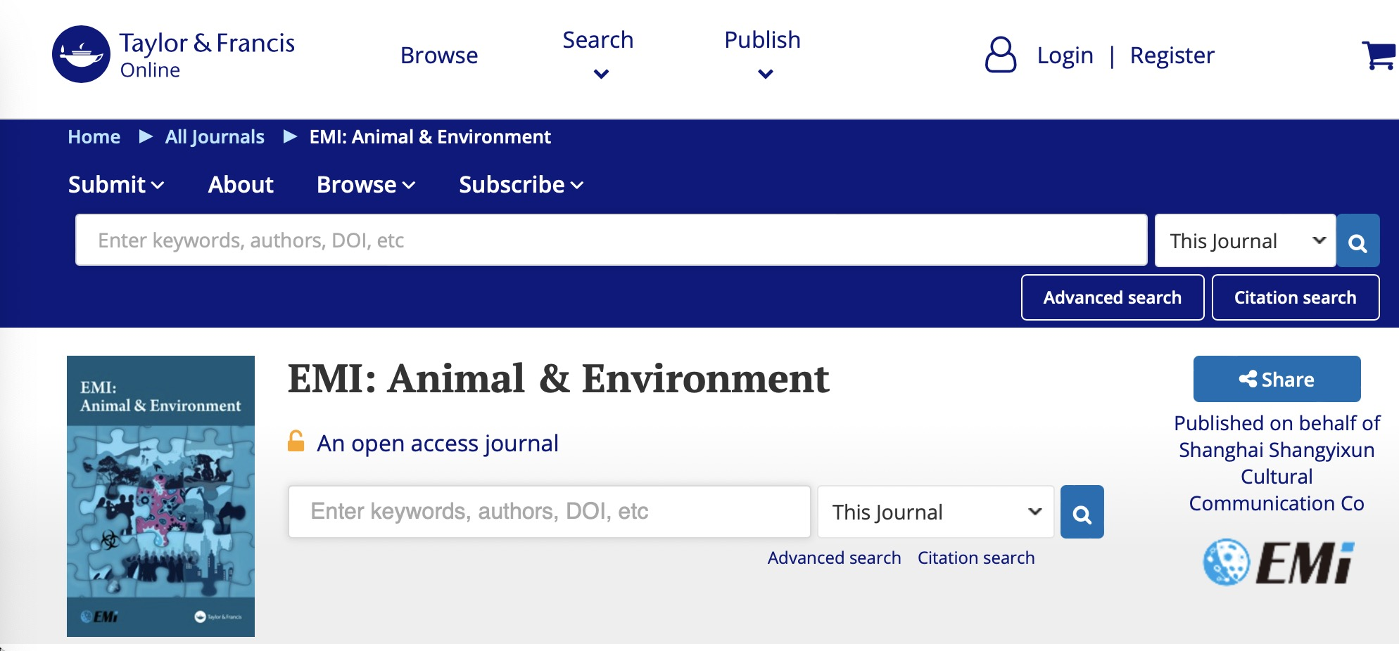 The Big Bang: EMI: Animal & Environment, EMI’s sister journal just ...